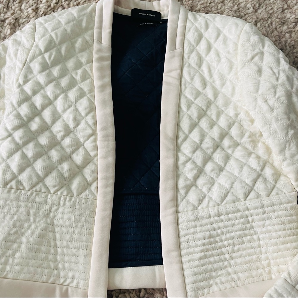Isabel Marant Cream Quilted Evening Jacket - Gem